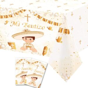 grehumor mi bautizo decoration-first communion tablecloth for boy god bless,baptism party decoration christening party supplies 2pc