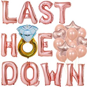 last hoe down balloon banner nashville bachelorette party decorations rose gold last hoedown banners for cowgirl nash bash bachelor party brunch bridal shower,26 pcs