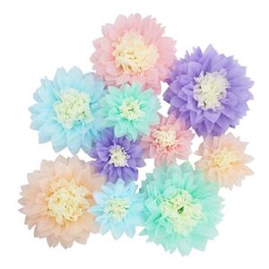 mybbshower pastel tissue paper flower baby shower centerpiece living room wall decor pack of 10