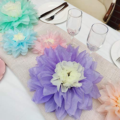 Mybbshower Pastel Tissue Paper Flower Baby Shower Centerpiece Living Room Wall Decor Pack of 10