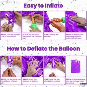 KatchOn, Giant Purple 15 Balloons Number - 40 Inch | Sweet 15 Birthday Decorations for Girls | Number 15 Balloon, 15th Birthday Decorations for Girls | 15 Birthday Balloons, Quinceanera Decorations