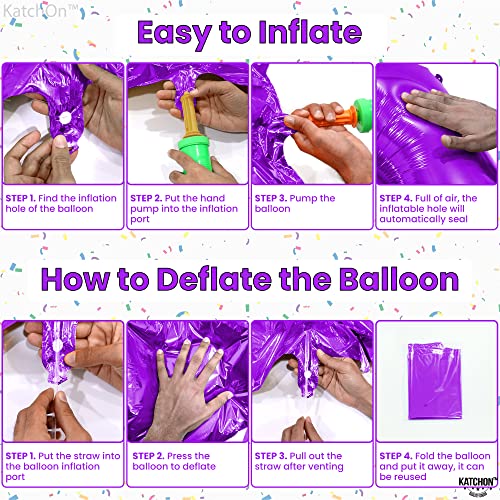 KatchOn, Giant Purple 15 Balloons Number - 40 Inch | Sweet 15 Birthday Decorations for Girls | Number 15 Balloon, 15th Birthday Decorations for Girls | 15 Birthday Balloons, Quinceanera Decorations