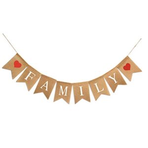 family bunting banner family reunion photo prop party banner for home decoration family party