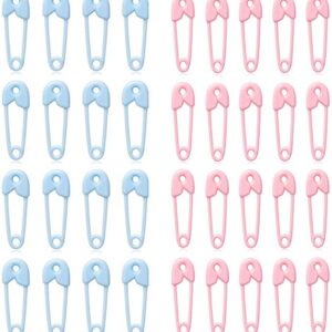 Mini Plastic Safety Pin Girl Baby Shower Table Decor 72Pcs Pins Baby Shower Favor Charms(36 Pink + 36 Blue)