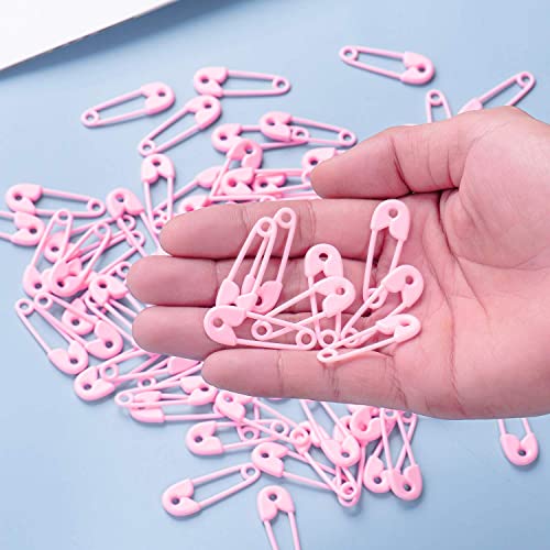 Mini Plastic Safety Pin Girl Baby Shower Table Decor 72Pcs Pins Baby Shower Favor Charms(36 Pink + 36 Blue)