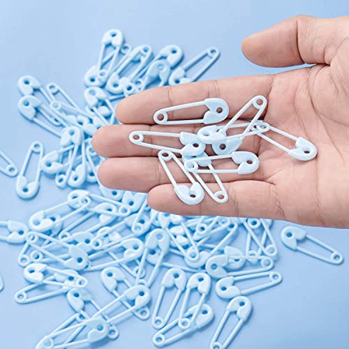 Mini Plastic Safety Pin Girl Baby Shower Table Decor 72Pcs Pins Baby Shower Favor Charms(36 Pink + 36 Blue)