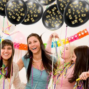 Money Themed Birthday Banner & Latex Balloons Decoration KIT Dollar Bill Party Decorations for Birthdays Baby Showers Casino Weddings Bachelorette Retirement Anniversary Graduations Party