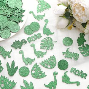 230 piece dinosaur confetti jungle theme baby shower decor,dinosaur birthday table confetti dinosaur table decorations,cute dinosaur confetti green confetti, dinosaur baby shower supplies for kids