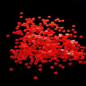 GUZON 60g Red Heart Confetti for Valentine's Day Heart Shaped Table Confetti for Wedding Party Decoration (0.4 Inch)