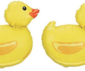 Set of 2 Yellow Rubber Ducky 29" Foil Party Balloons