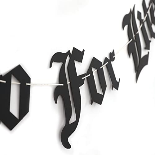 Emo For Life Old English Banner - Gothic Blackletter Garland For Party Decor, Funny Banner, Scene Kid, Pop Punk