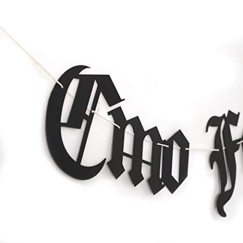 Emo For Life Old English Banner - Gothic Blackletter Garland For Party Decor, Funny Banner, Scene Kid, Pop Punk