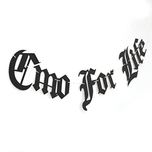 Emo For Life Old English Banner - Gothic Blackletter Garland For Party Decor, Funny Banner, Scene Kid, Pop Punk