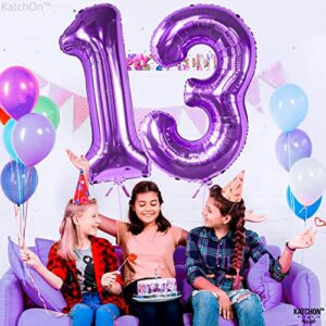 KatchOn, Giant 13 Balloon Numbers - 40 Inch | Purple 13 Birthday Decorations for Girls | 13 Balloon Numbers, 13th Birthday Decorations for Girls | 13 Balloons for Girls, Teenager Birthday Decorations