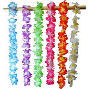 100 Piece Party Pack: Hawaiian Luan Leis Necklace for Tropical Themed Party, Decorations, Beach Party Decor, Party Costume, Pool Party, Wedding, Bachelor/Bachelorette events etc.