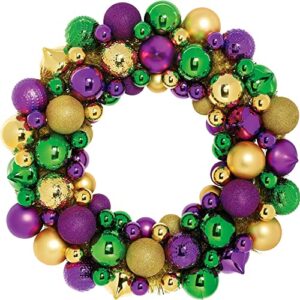 metallic bulb party wreath decoration | 19″ | multicolor | 1 pc