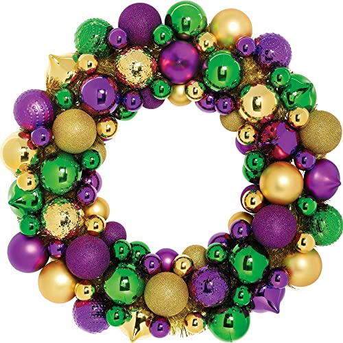 Metallic Bulb Party Wreath Decoration | 19" | Multicolor | 1 Pc