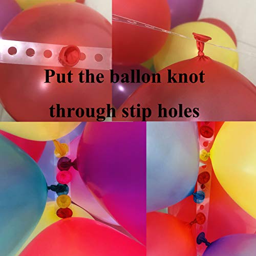 Balloon Arch Garland Decorating Strip Kit, 2 Rolls 16 Feet Balloon Strip, 2 Rolls Balloon Glue Point Dots Stickers for Wedding Party Balloon Decorations