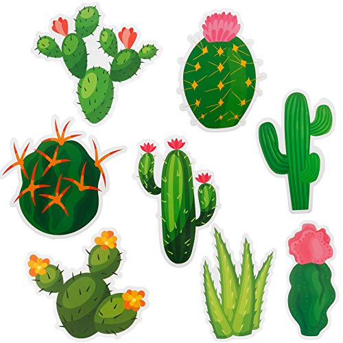 40 Pieces Cactus Cutouts Prickly Cactus Party Cutouts Green Cactus Paper-cuts for Fiesta Party Classroom Bulletin Board Wall Decoration