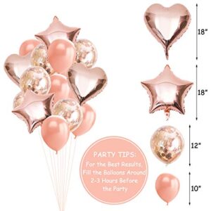 Retirement Party Decorations for Women Rose Gold Happy Retirement Banner Cake Topper Officially Retired Sash Rose Gold Confetti Balloons Foil Swirls Decorations Ideal for Women Retirement Party Supplies