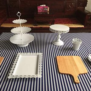 6 Pcs Disposable Black White Stripe Plastic Tablecloth, 108 Inch x 54 Inch Ractangle Tablecover, for Party, Dance and Picnic (Black White Stripe)