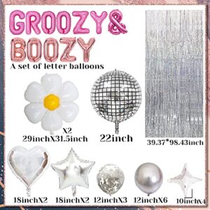 JeVenis Groovy & Boozy Balloons Groovy and Boozy Bachelorette Party Decoration Groovy and Boozy Sign Groovy Bachelorette Party Decoration Groovy Flower Bridal Shower Decorations