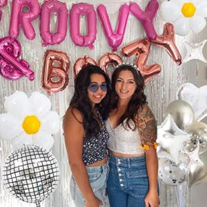 JeVenis Groovy & Boozy Balloons Groovy and Boozy Bachelorette Party Decoration Groovy and Boozy Sign Groovy Bachelorette Party Decoration Groovy Flower Bridal Shower Decorations