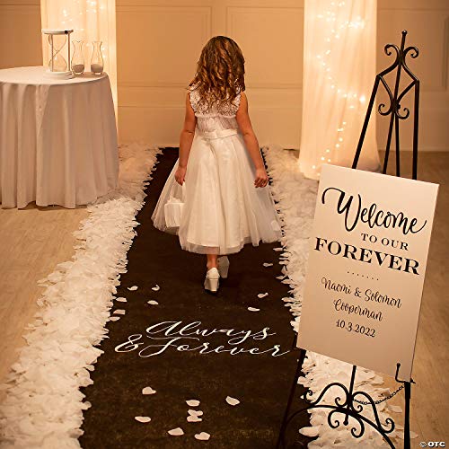 Always & Forever Black Aisle Runner - 100 feet long - Wedding Ceremony Decor