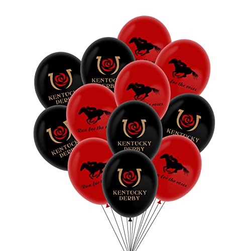 Kentucky Derby Latex Balloons 24Pcs Run for The Roses Horse Racing Churchill Downs Celebration Wall Party Decorations