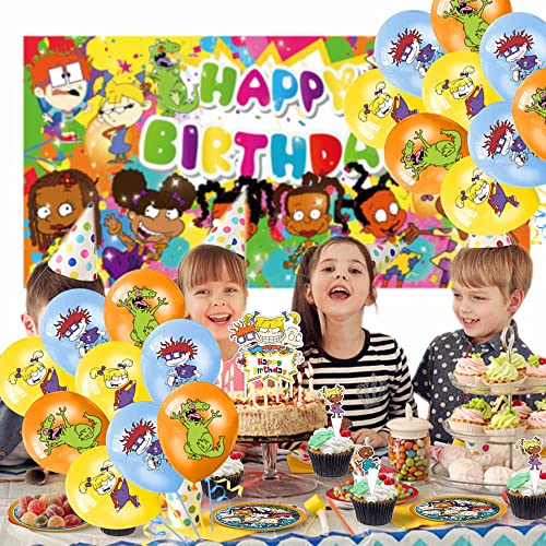 Rugrats Party Supplies Plates Decorations Balloons Cake Topper Backdrop Banner Birthday Set Decor