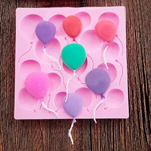 Balloon Chocolate Mold Silicone, 4 Packs Hot Air Balloon Fondant Mould for Birthday Party Cake Decoration, Cupcake Toppers, for Baby Shower Party Candy