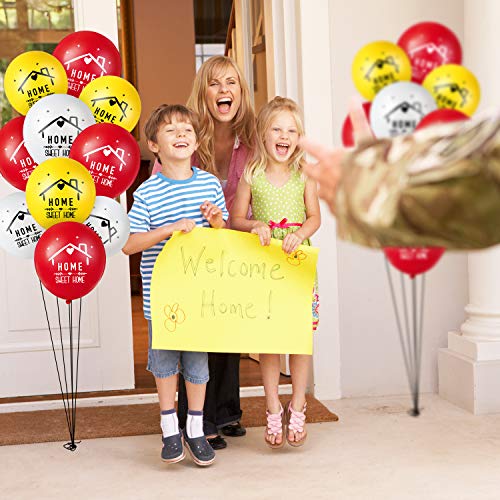 60 Pieces Home Sweet Home Balloon Housewarming Party Latex Balloon Welcome Home Balloon for Family Gathering Housewarming Party Decoration Supply