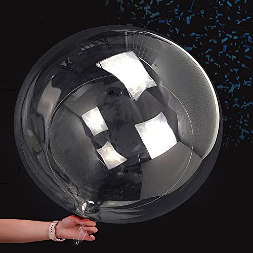 Lightsfever Clear Balloons, Large 22 inch Bobo Balloons, Transparent Balloons, Wedding Bubble Balloons, Wedding Party Decorations, Birthday Decorations, Bachelorette Party Balloons, for Helium or Air