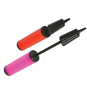 Sturdy Balloon Fast Pump Hand Held, Inflator Air Pump for Balloons, 2 Way Dual Action (2-Pack)