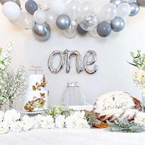 GUGELIVES Hanging Foils Script Balloon “ONE” Word - 30” Classic Gold Air Balloons - Set of 1 Balloon - Perfect for Baby Shower, Happy Birthday or Any Party Decorations