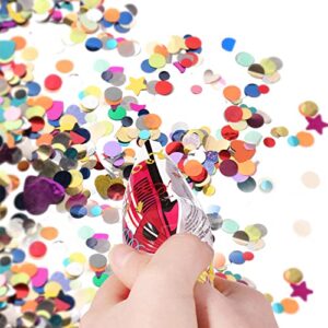 Boxgear 24PCS Fireworks Gun, Handheld Confetti Poppers, Easy Pop, Self-Inflating Confetti Gun, Multicolor Confetti Supplies for Parties and Celebrations (Multicolor)