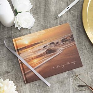 Global Printed Products Funeral Guest Book Sun 9"x7"