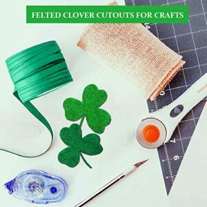 ONTODEX St. Patrick 's Day Garland Decorations, 2 Pre-Strung Felt Shamrock Clover Garland Banners & 18 St. Patrick 's Day Shamrock Assorted Cutouts, Perfect Irish Party Supplies