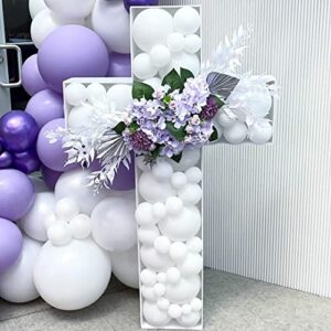 3FT Tall Cross Balloons Mosaic DIY Pre Cut Frame First Holy Communion Celebration Decorations