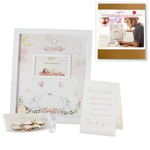 kate aspen elephant baby shower little peanut, one size, pink guest book alternative