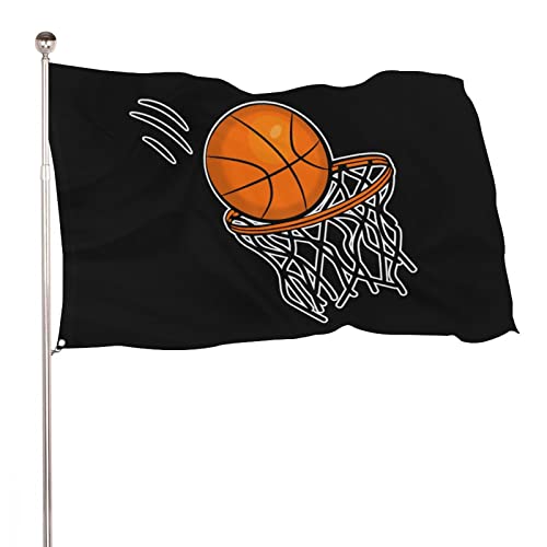 Happy Basketball Flags Decorative Funny Banners for Outside House Dorm Room Parties