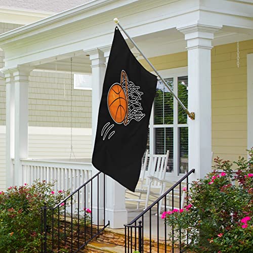 Happy Basketball Flags Decorative Funny Banners for Outside House Dorm Room Parties