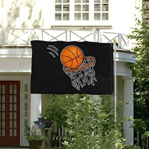 Happy Basketball Flags Decorative Funny Banners for Outside House Dorm Room Parties