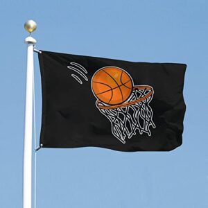 Happy Basketball Flags Decorative Funny Banners for Outside House Dorm Room Parties