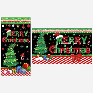 christmas door banner decorations and merry christmas backdrop