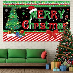 Christmas Door Banner Decorations and Merry Christmas Backdrop