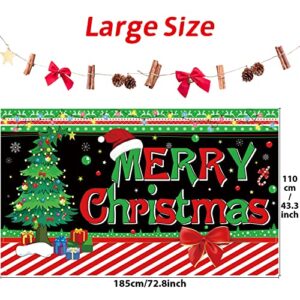 Christmas Door Banner Decorations and Merry Christmas Backdrop