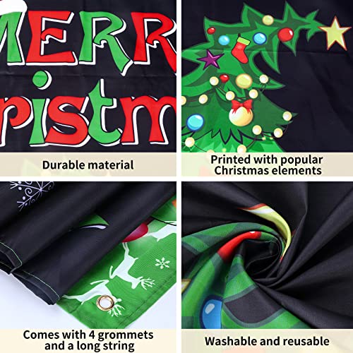 Christmas Door Banner Decorations and Merry Christmas Backdrop