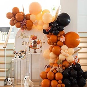 Double Stuffed Orange Apricot Black Balloon Garland Arch Kit-Orange, Apricot, Black Balloons For Baby Shower, Birthday Party, Bridal Shower, Celebrations