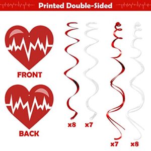 Levfla 30pcs Nurse Party Hanging Swirls Decoration for Nurse Graduation Party,Nurse Appreciation Week,Nurse Life Medical Theme Party Supplies Ideas RN BSN Whirls Favor